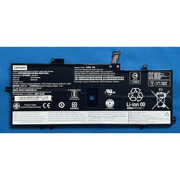 純正新品 Lenovo ThinkPad X1 Carbon 第7世代(2019年)用 バッテリー 02DL006純正 バルク新品FRU P/N : 02DL006Model：L18C4P71ASM P/N :  SB10K9764415....