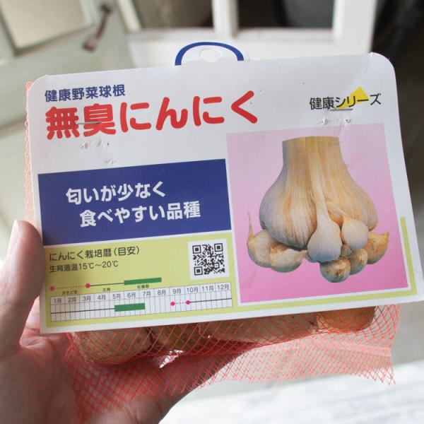 ◆商品について一般的なにんにくより匂いが少なく、食べやすい「無臭にんにく」の栽培用球根です。家庭菜園で収穫の喜びを楽しめます。生育適温：15〜20℃生産地：山口県数量：5球◆商品内容無臭にんにく栽培用球根（ネット入り）×1袋◆栽培情報植え付...