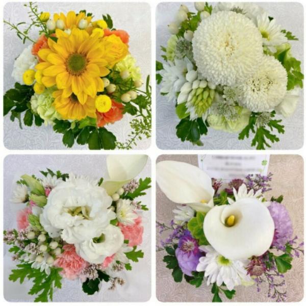 使用花材 季節の花を使ったお任せアレンジメントサイズ 高さ20センチ 横幅約20センチなど花器や花材で大幅に変わります。 ラッピング 無料で承ります。 メッセージカード 無料。ご希望のメッセージを備考欄にご入力ください。 本受注生産商品につ...