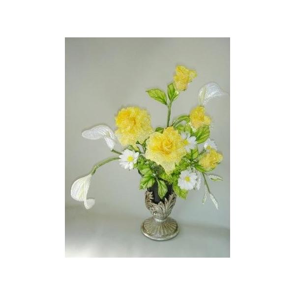 手作りアメリカンフラワーのアレンジを飾ってみませんか！１品１品手作りのため製作期間に２週間いただきますので、配送指定日は２週間後からでお願いします。貴方のためのオンリーワン製品です！新宅祝い、誕生日、記念日のプレゼントにも！無料でラッピング...