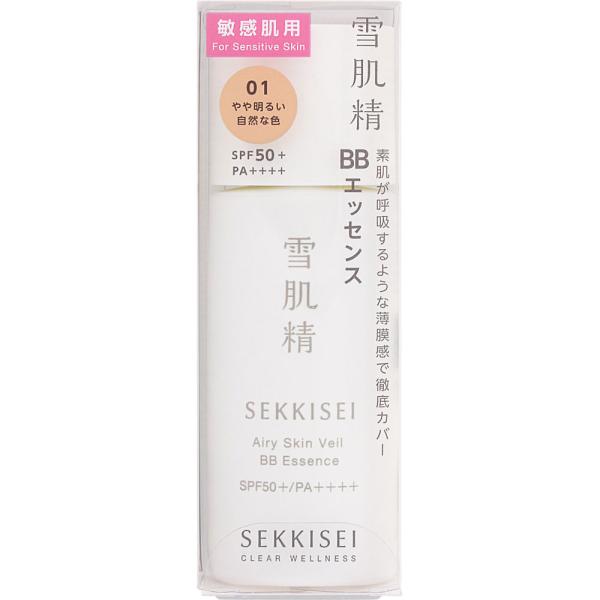 コーセー  雪肌精 クリアウェルネス エアリースキンヴェール ＢＢエッセンス 01 やや明るい自然な色 30ml(4971710585193)【メール便発送】