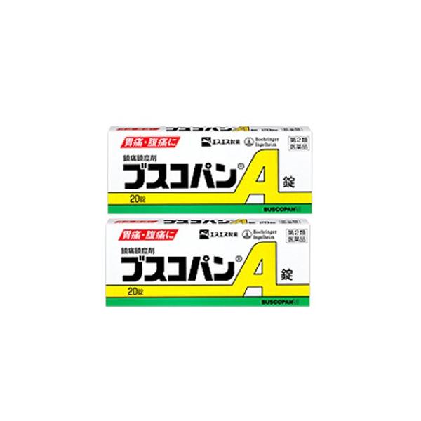 特徴鎮痛鎮痙剤●胃痛・腹痛・さしこみなどの痛みは、胃腸の過度の緊張やけいれんによっておこります。●ブスコパンA錠は、胃腸の異常な緊張を和らげ、胃痛・腹痛・さしこみなどの痛みにすぐれた効果をあらわします。効能・効果胃痛、腹痛、さしこみ（疝痛、...
