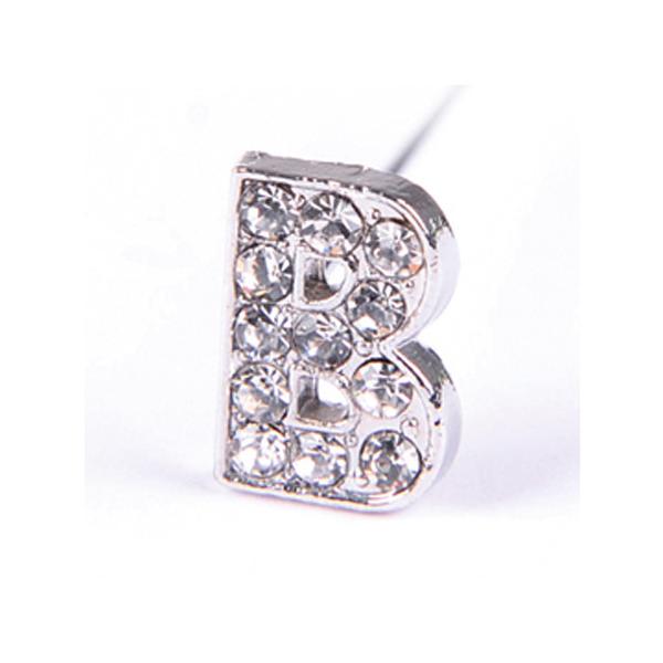 イニシャル（アルファベット）のピックです。エレガントな輝きのガラスピック、アイデア次第で様々な用途にご利用いただけます。大きさ：　最大幅約1.5cm×　長さ約8cm※先端が尖っていますので、商品を取り出す際や、ご使用の際は十分ご注意ください...