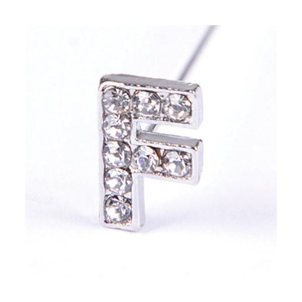 イニシャル（アルファベット）のピックです。エレガントな輝きのガラスピック、アイデア次第で様々な用途にご利用いただけます。大きさ：　最大幅約1.5cm×　長さ約8cm※先端が尖っていますので、商品を取り出す際や、ご使用の際は十分ご注意ください...