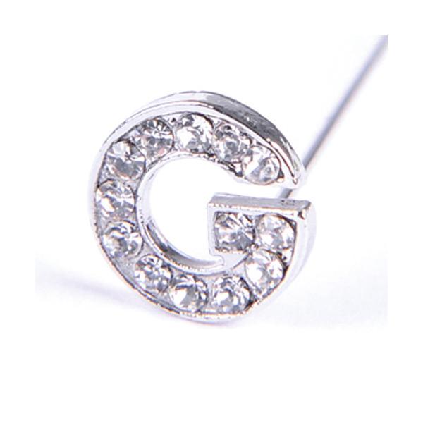 イニシャル（アルファベット）のピックです。エレガントな輝きのガラスピック、アイデア次第で様々な用途にご利用いただけます。大きさ：　最大幅約1.5cm×　長さ約8cm※先端が尖っていますので、商品を取り出す際や、ご使用の際は十分ご注意ください...