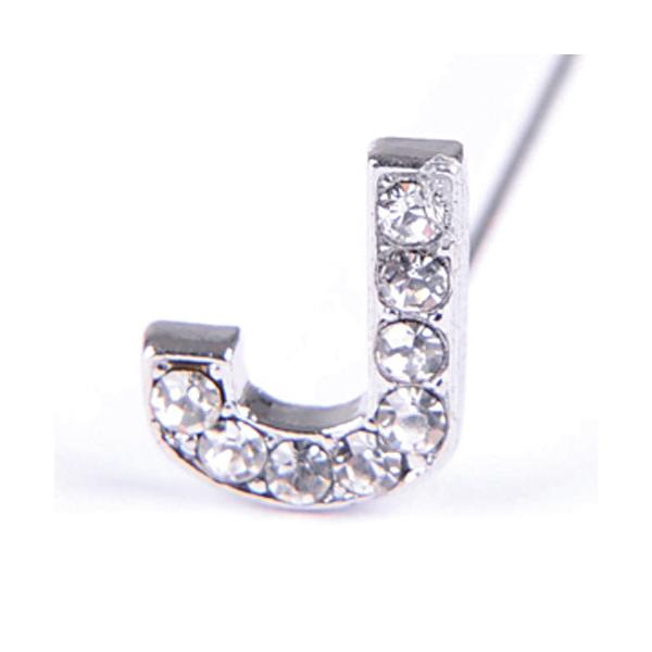 イニシャル（アルファベット）のピックです。エレガントな輝きのガラスピック、アイデア次第で様々な用途にご利用いただけます。大きさ：　最大幅約1.5cm×　長さ約8cm※先端が尖っていますので、商品を取り出す際や、ご使用の際は十分ご注意ください...