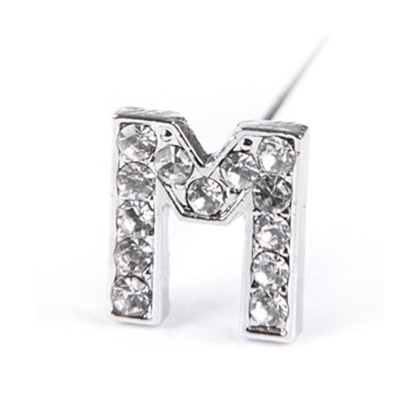 イニシャル（アルファベット）のピックです。エレガントな輝きのガラスピック、アイデア次第で様々な用途にご利用いただけます。大きさ：　最大幅約1.5cm×　長さ約8cm※先端が尖っていますので、商品を取り出す際や、ご使用の際は十分ご注意ください...