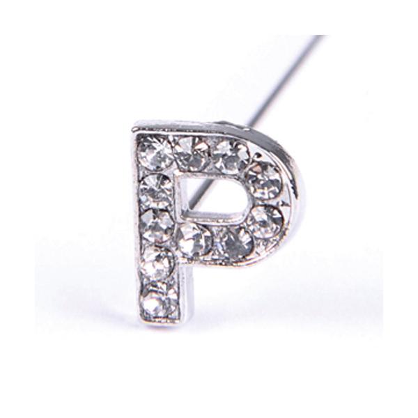 イニシャル（アルファベット）のピックです。エレガントな輝きのガラスピック、アイデア次第で様々な用途にご利用いただけます。大きさ：　最大幅約1.5cm×　長さ約8cm※先端が尖っていますので、商品を取り出す際や、ご使用の際は十分ご注意ください...