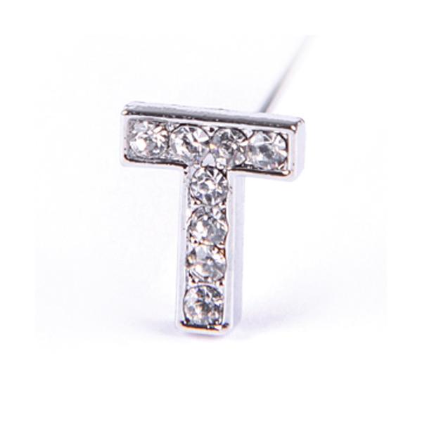 イニシャル（アルファベット）のピックです。エレガントな輝きのガラスピック、アイデア次第で様々な用途にご利用いただけます。大きさ：　最大幅約1.5cm×　長さ約8cm※先端が尖っていますので、商品を取り出す際や、ご使用の際は十分ご注意ください...