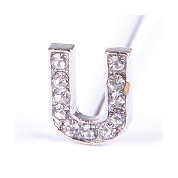 イニシャル（アルファベット）のピックです。エレガントな輝きのガラスピック、アイデア次第で様々な用途にご利用いただけます。大きさ：　最大幅約1.5cm×　長さ約8cm※先端が尖っていますので、商品を取り出す際や、ご使用の際は十分ご注意ください...