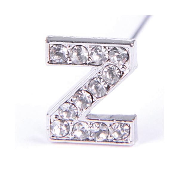 イニシャル（アルファベット）のピックです。エレガントな輝きのガラスピック、アイデア次第で様々な用途にご利用いただけます。大きさ：　最大幅約1.5cm×　長さ約8cm※先端が尖っていますので、商品を取り出す際や、ご使用の際は十分ご注意ください...