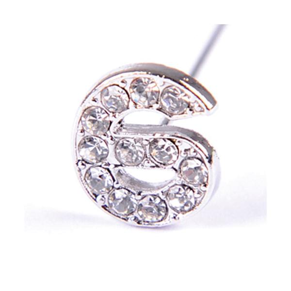 イニシャル（アルファベット）のピックです。エレガントな輝きのガラスピック、アイデア次第で様々な用途にご利用いただけます。大きさ：　最大幅約1.5cm×　長さ約8cm※先端が尖っていますので、商品を取り出す際や、ご使用の際は十分ご注意ください...