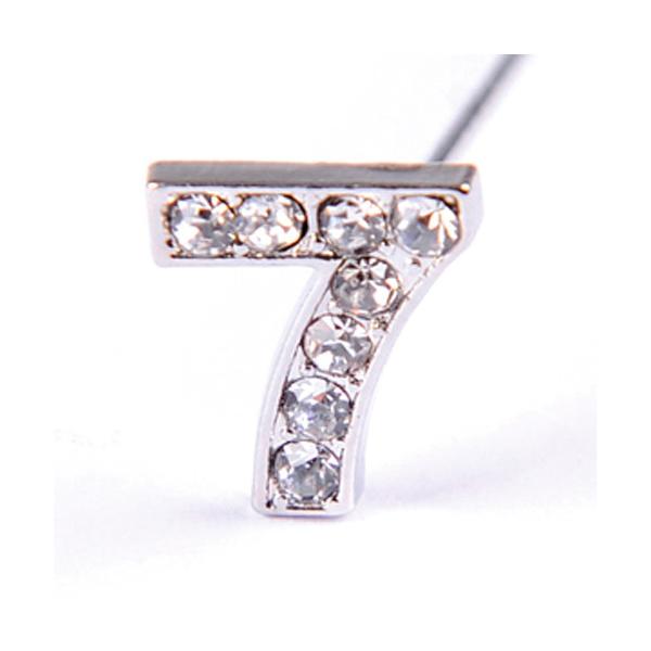 イニシャル（アルファベット）のピックです。エレガントな輝きのガラスピック、アイデア次第で様々な用途にご利用いただけます。大きさ：　最大幅約1.5cm×　長さ約8cm※先端が尖っていますので、商品を取り出す際や、ご使用の際は十分ご注意ください...