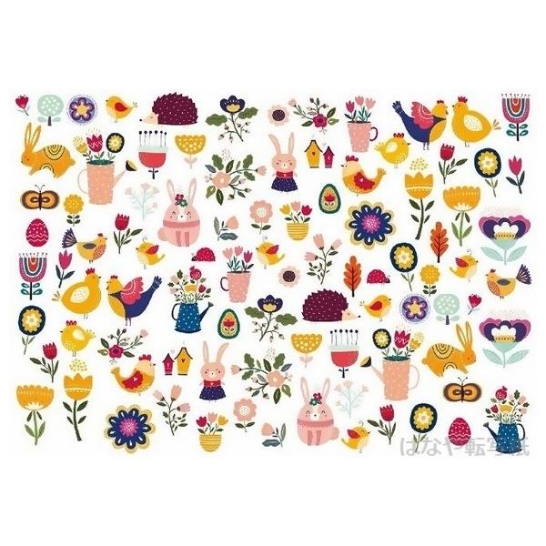 サイズ：約30.5×22cm（印刷面の大きさ）ウサギの絵柄の大きさ：Φ3.7〜4.2cm品名：陶磁器用上絵付転写紙（白磁用転写紙）種別：パーツアソート焼成温度：780〜820°C（ご参考値） ※焼成見本写真のタイルの大きさは、約10×10c...