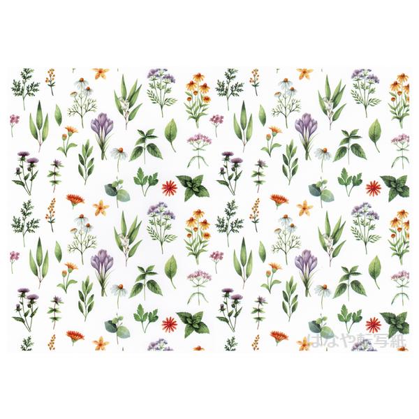 サイズ：約31×22cm（印刷面の大きさ）絵柄1つ分の大きさ：約Φ1.3〜4.4cm品名：陶磁器用上絵付転写紙（白磁用転写紙）種別：チンツ（不定形レイアウト）焼成温度：780〜820°C（ご参考値） ※焼成見本写真のタイルの大きさは、約10...