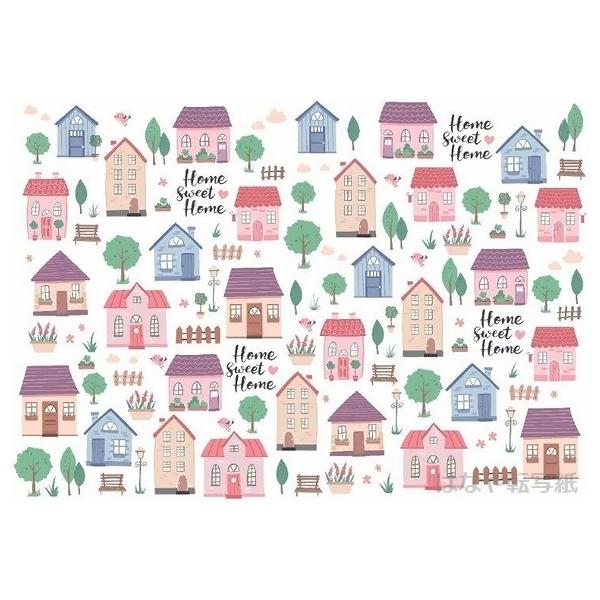 サイズ：約30.5×21.8cm（印刷面の大きさ）家の絵柄の縦の寸法：約2.9〜4.4cm品名：陶磁器用上絵付転写紙（白磁用転写紙）種別：パーツアソート焼成温度：780〜820°C（ご参考値） ※焼成見本写真のタイルの大きさは、約15×15...