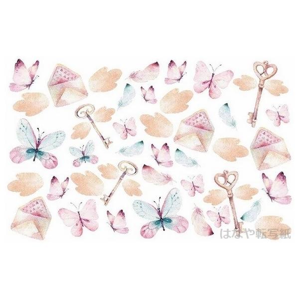 サイズ：約30.5×20.5cm（印刷面の大きさ）右上の鍵の絵柄の大きさ：約Φ7.6cm品名：陶磁器用上絵付転写紙（白磁用転写紙）種別：パーツアソート焼成温度：780〜820°C（ご参考値） ※焼成見本写真のタイルの大きさは、約10×10c...