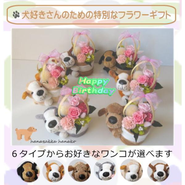 【発売日：2026年02月25日】▼プリザーブドフラワー 犬 ヌイグルミ  誕生日 ギフトにバースデープレゼント、母の日、敬老の日、退職祝いなど大人の女性への花ギフトとして人気のケース入りフラワーギフトです。水やり不要で長く飾れる枯れないお...