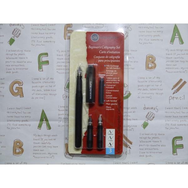 ＜description＞ Manuscript Starter Calligraphy set (Fine・Medium・2B 3Nib set)めったに見かけない左利き用の万年筆ですが、その中でもイタリックモデルは大変めずらしく、なかな...