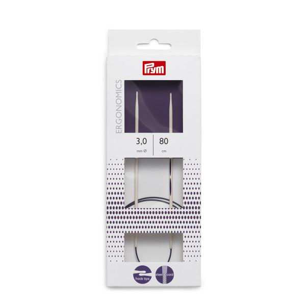 ・商品番号：215 802・配送方法：メール便・宅配便・※こちらは全長80cm/3号(3.0mm）の販売ページです。人間工学に基いて作られた輪針。針先がしずくのような形となっておりますので、目をすくいやすく編み物がとても快適に行えます♪手袋...