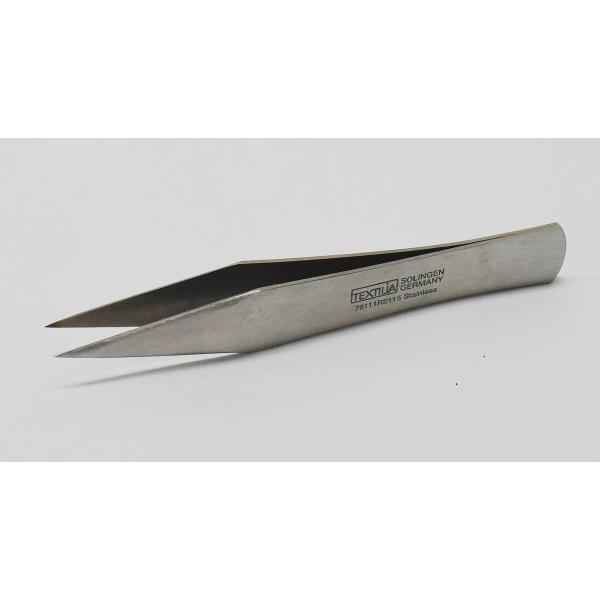 ・商品番号：76111・配送方法：宅配便・追跡可能メール便・ドイツの高級刃物製造が最も盛んな町・ゾーリンゲン市発祥のピンセット。すべて手作りで鋭い先で小さい細かい糸をキャッチできます。独自のステンレスを使用し錆びることがありません。長時間の...