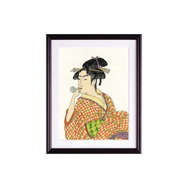 ネコポスご利用不可商品です。日本の名画の刺繍キットです。和室などに飾るといいですね。当店では納品明細をメールにてお送りしています。商品到着時にご確認下さい。