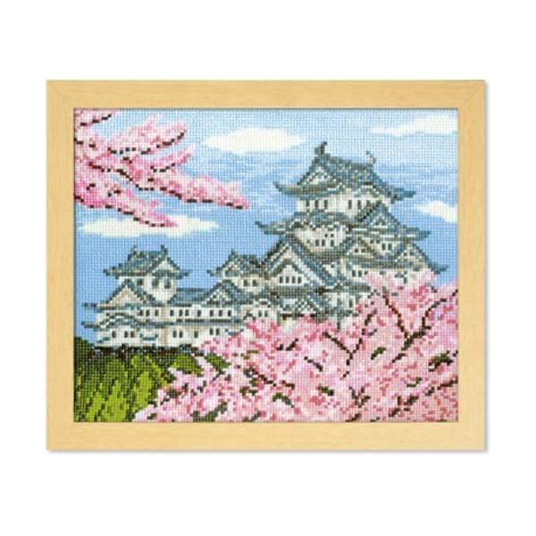 ネコポスご利用不可商品です。クロスステッチキット 春の姫路城人気の日本の名所をクロスステッチで表現しました。四季が織りなす日本の美しい風景をお楽しみ下さい。◆キット内容◆25番ししゅう糸、No.3000布（ジャバクロス中目・綿100%）、ク...