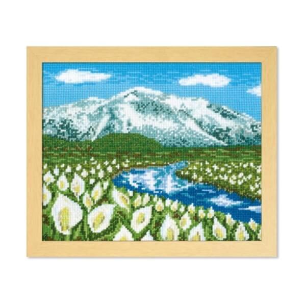 ネコポスご利用不可商品です。人気の日本の名所をクロスステッチで表現しました。四季が織りなす日本の美しい風景をお楽しみ下さい。◆キット内容◆25番ししゅう糸NO.3000布（ジャバクロス中目・綿100％）クロス針カラー図案付き説明書◆出来上が...