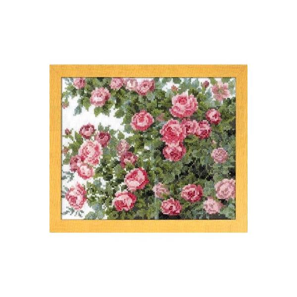 ネコポスご利用不可商品です。オノエ・メグミのししゅうキットシリーズ  『愛すべき花たち』です♪   美しく咲く花たちを、クロス・ステッチで表情豊かに表現しました。  ◆出来上がりサイズ◆ 額外径：約41.8cm×35.1cm 額内径：約26...