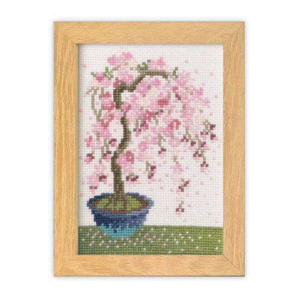 ネコポス対象商品です。12ヶ月のBONSAI 3月 枝垂れ桜クロス・ステッチキット「12ヵ月シリーズ」に新シリーズが登場！『12ヵ月のBONSAI』は1月から12月までそれぞれ季節に合わせた樹木の「盆栽」をテーマとしたシリーズです壁掛け・ス...