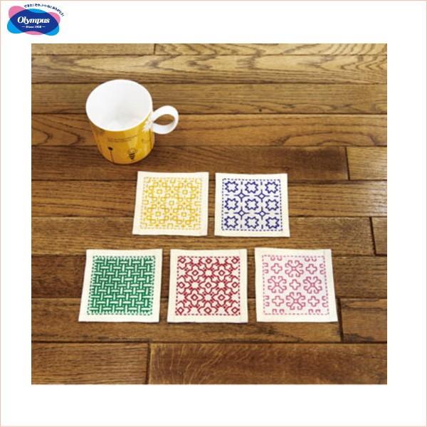 ネコポス対象商品です。「一目刺し」とは、刺し子の技法のひとつで、一定の針目で縦、横、斜めと同じ方向を順に刺していく技法です。コースターやふきんなど、身近なものから刺し子を取り入れて、日々の暮らしに彩りを添えてみませんか。◆出来上がり寸法◆各...