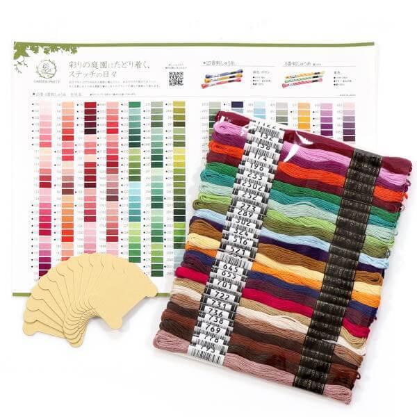 ネコポス対象商品です。 「ガーデン」からインスピレーションを受けてセレクトした25番刺しゅう糸のカラーアソートセットです。2色巻ける・色番号書けるスプールとオリムパス刺しゅう糸の全色カラーチャートつき。オリムパスHPで毎月更新される参考作品...