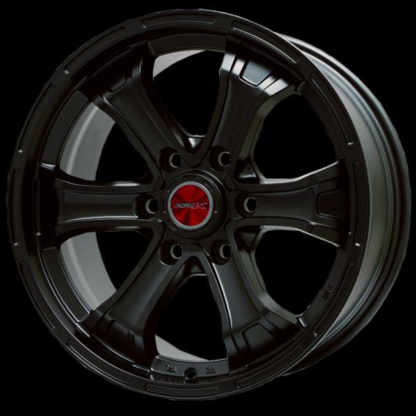 メーカー名：ビッグウエイ商品名：ビーマッド Kサイズ：15インチ 6.0J +33 6-139.7カラ―：マットブラック付属品：センターキャップ、エアーバルブ※オーナメントは2色（黒／赤）付属します。離島、沖縄を除き、4本で送料無料　1本か...