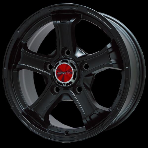 メーカー名：ビッグウエイ商品名：ビーマッド Kサイズ：18インチ 8.0J +55 5-150カラ―：マットブラック付属品：センターキャップ、エアーバルブ※オーナメントは2色（黒／赤）付属します。離島、沖縄を除き、4本で送料無料　1本から3...
