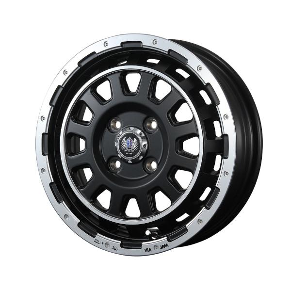 メーカー名：ブレスト商品名：バーンズテック DH ストリームサイズ：14インチ 4.5J +45 4-100カラ―：セミグロスブラック付属品：センターキャップ、エアーバルブ離島、沖縄を除き、4本で送料無料　1本から3本は￥2,200（税込）...