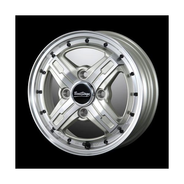 メーカー名：ブレスト商品名：ビートステージ FS-Cサイズ：13インチ 4.00B +43 4-100カラ―：シャンパンゴールドポリッシュ付属品：センターキャップ、エアーバルブ離島、沖縄を除き、4本で送料無料　1本から3本は￥2,200（税...