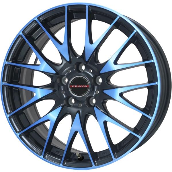 メーカー名：ビッグウエイ商品名：レイシーン プラバ 9Mサイズ：17インチ 7.0J +42 5-114.3カラ―：ブルークリア付属品：センターキャップ、エアーバルブ、ロングアダプター離島、沖縄を除き、4本で送料無料　1本から3本は￥2,2...