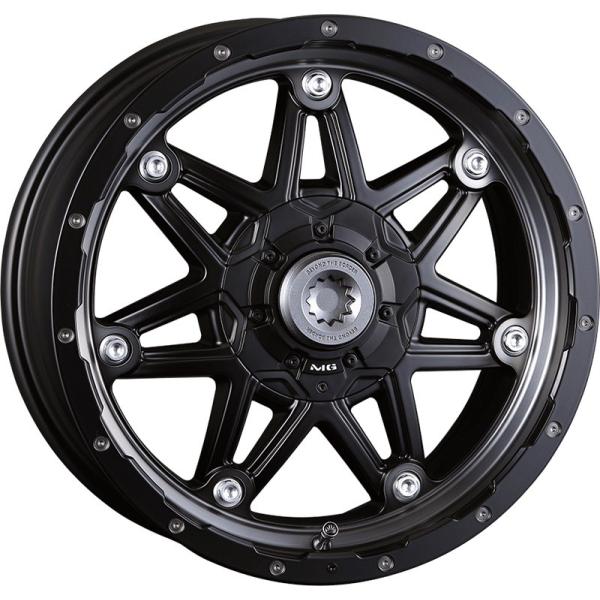 メーカー名：クリムソン商品名：マーテルギア ライカンサイズ：16インチ 8.0J +15 10-114.3/127カラ―：マットブラッククリア付属品：センタープレート（マットブラック） Loタイプインサートキャップ（メタルシルバー） Hiタ...