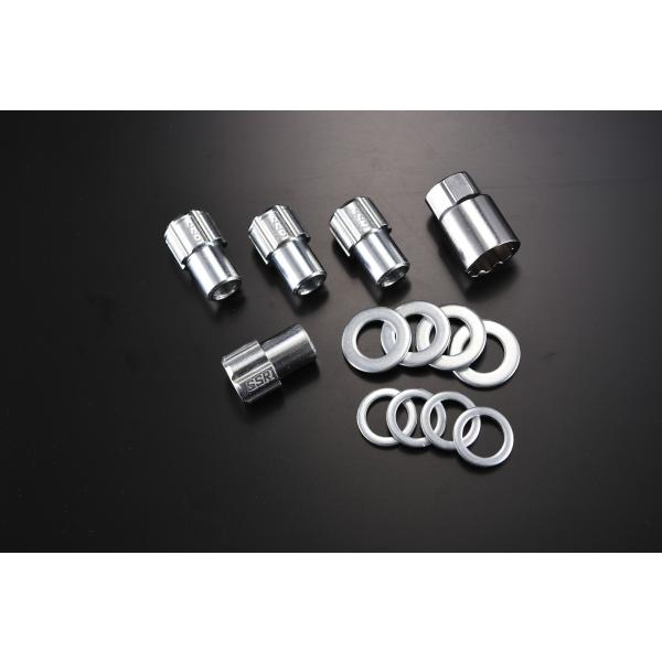 メーカー：スピードスター商品名：MK LOCKNUT M12x1.25品番：MKL125商品内容・SSRロゴ入り ロックナットｘ4個・KEYアダプター（21HEX）ｘ1個・外径φ25ワッシャーｘ4枚・外径φ30ワッシャーｘ4枚・材質：高強度...