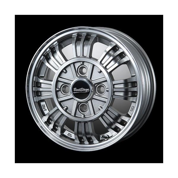 メーカー名：ブレスト商品名：ビートステージ SD-Cサイズ：12インチ 3.50B +45 4-100カラ―：クラシックシルバー付属品：センターキャップ、エアーバルブ離島、沖縄を除き、4本で送料無料　1本から3本は￥2,200（税込）※ナッ...