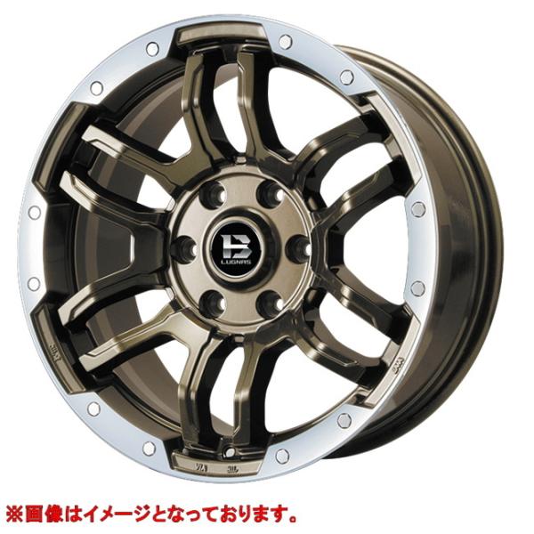 メーカー名：ビッグウエイ商品名：B-LUGNAS FRDサイズ：17インチ 8.0J +20 6-139.7カラ―：ブロンズリムポリッシュ　付属品：センタ−キャップ（オーナメント付属）、エアバルブ適合車種：
