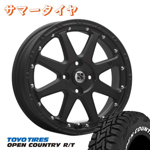 ホイールメーカー：MLJホイール名：XTREME-J (エクストリームJ)ホイールサイズ：15インチ 4.5J +43 4-100カラ―：フラットブラックタイヤメーカー：TOYOタイヤ名：オープンカントリーR/T ホワイトレタータイヤサイズ...