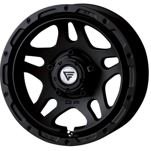 メーカー名：デルタフォース商品名：オーバーランダーサイズ：16インチ 6.0J -5 5-139.7カラ―：マットブラック付属品：センターキャップ(オーナメント4色)、エアーバルブ※ジムニーシエラ対応 ※Hubφ：108.8離島、沖縄を除き...