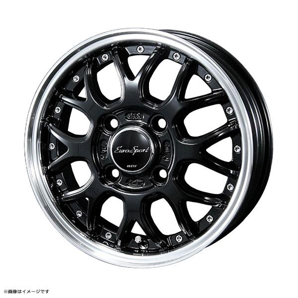 メーカー名：ブレスト商品名：ユーロスポーツ タイプ 815サイズ：12インチ 4.00B +43 4-100カラ―：グロスブラック付属品：センターキャップ、エアーバルブ離島、沖縄を除き、4本で送料無料　1本から3本は￥2,200（税込）※ナ...