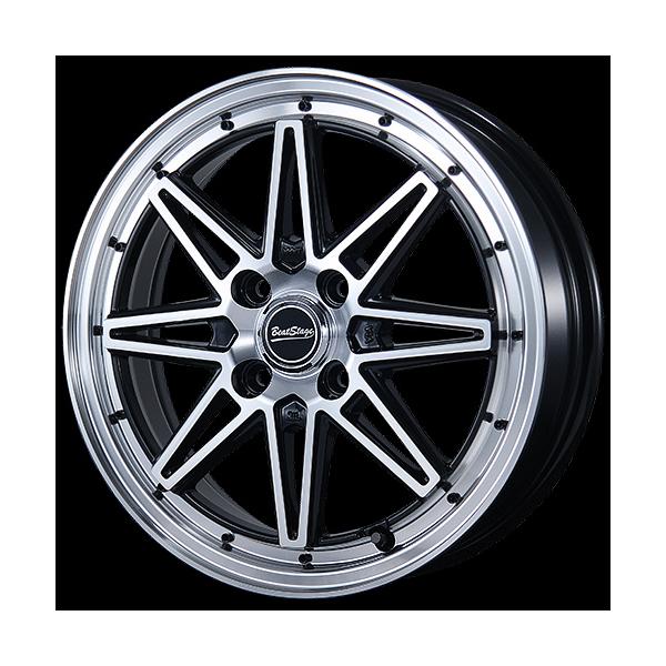メーカー名：ブレスト商品名：ビートステージ ES-Cサイズ：15インチ 4.5J +45 4-100カラ―：ブラックポリッシュ付属品：センターキャップ、エアーバルブ離島、沖縄を除き、4本で送料無料　1本から3本は￥2,200（税込）※ナット...