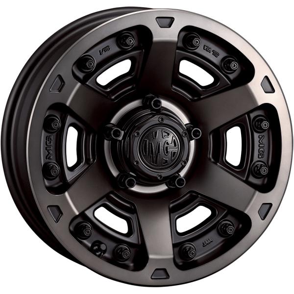 メーカー名：クリムソン商品名：マーテルギア アーマーサイズ：16インチ 5.5J +20 5-139.7カラ―：マットブラッククリア付属品：センターキャップ（装着は可能ですがフェンダーより突出します）、エアーバルブ離島、沖縄を除き、4本で送...