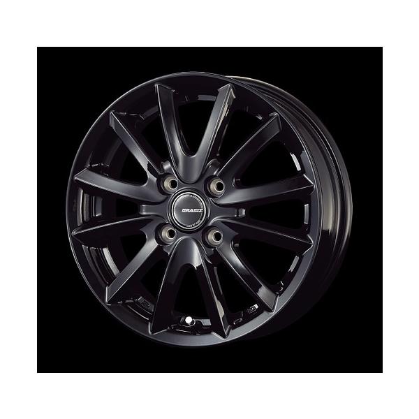 メーカー名：コーセイ商品名：クレイシズ VS6サイズ：14インチ 4.5J +45 4-100カラ―：グロッシーブラック付属品：センターキャップ、バルブ離島、沖縄を除き、4本で送料無料　1本から3本は￥2,200（税込）※ナットは付属しません。　
