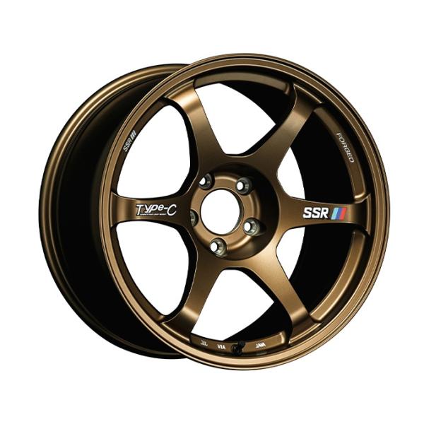 メーカー名：SSR商品名：タイプC フォージドサイズ：18インチ 8.5J +44 5-100カラ―：レーシングブロンズ付属品：アルミエアーバルブ、SSRグロスステッカー、TypeーCステッカー離島、沖縄を除き、4本で送料無料　1本から3本...