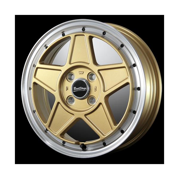 メーカー名：ブレスト商品名：ビートステージ VZ-Cサイズ：15インチ 4.5J +45 4-100カラ―：セミグロスゴールド付属品：センターキャップ、エアーバルブ離島、沖縄を除き、4本で送料無料　1本から3本は￥2,200（税込）※ナット...