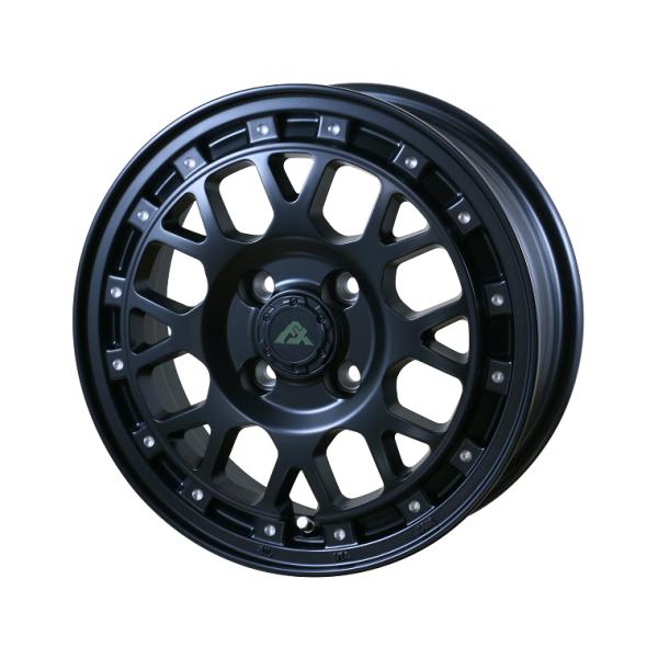 メーカー名：ドゥオール商品名：アルジェノン フェニーチェ クロス XC8サイズ：14インチ 5.0J +35 4-100カラ―：マットブラックミルド付属品：センターキャップ(オーナメント2色）、エアバルブ1本より全国一律送料無料。沖縄離島は...